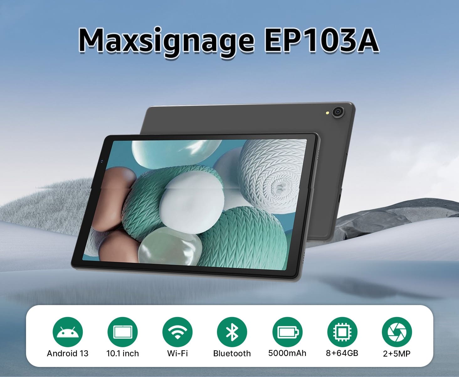 Maxsignage 10-inch Android 13 Tablet - Best Reviews Tablets WiFi 6 Tablet